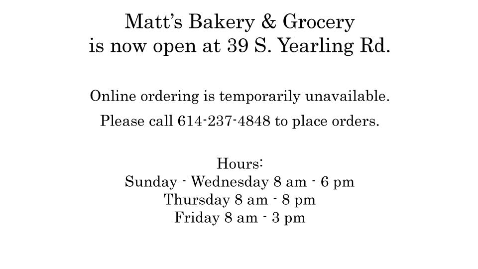 Matt's Bakery – Matt's Bakery